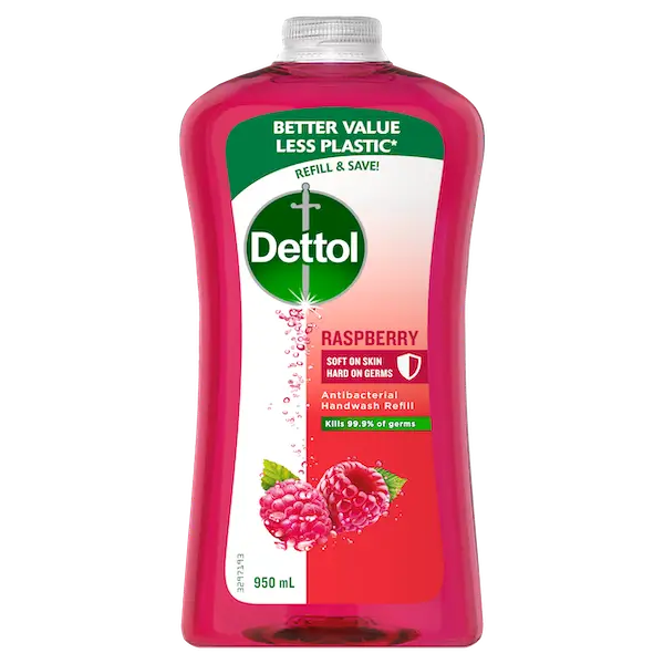 Dettol Liquid Hand Wash Raspberry Refill 950 mL | Dettol NZ